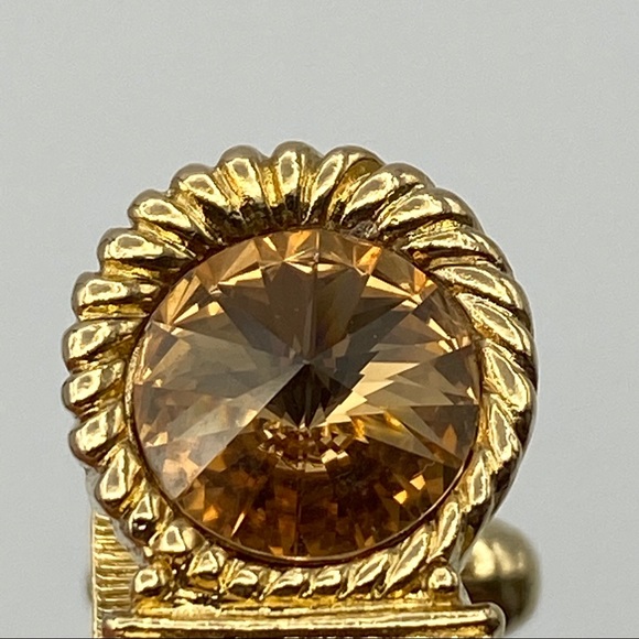 SWANK | Accessories | Vintage Swank Gold Amber Cufflinks | Poshmark
